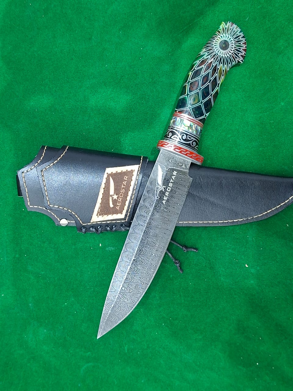 Birds Eye Style Black and Brown Made From Damascus Steel Pearls – AEROSTAR